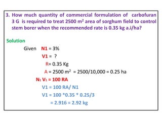 pesticide calculation and the methods to handle them | PPTX