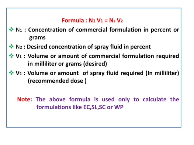 pesticide calculation and the methods to handle them | PPTX ...