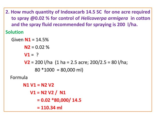 pesticide calculation and the methods to handle them | PPTX ...