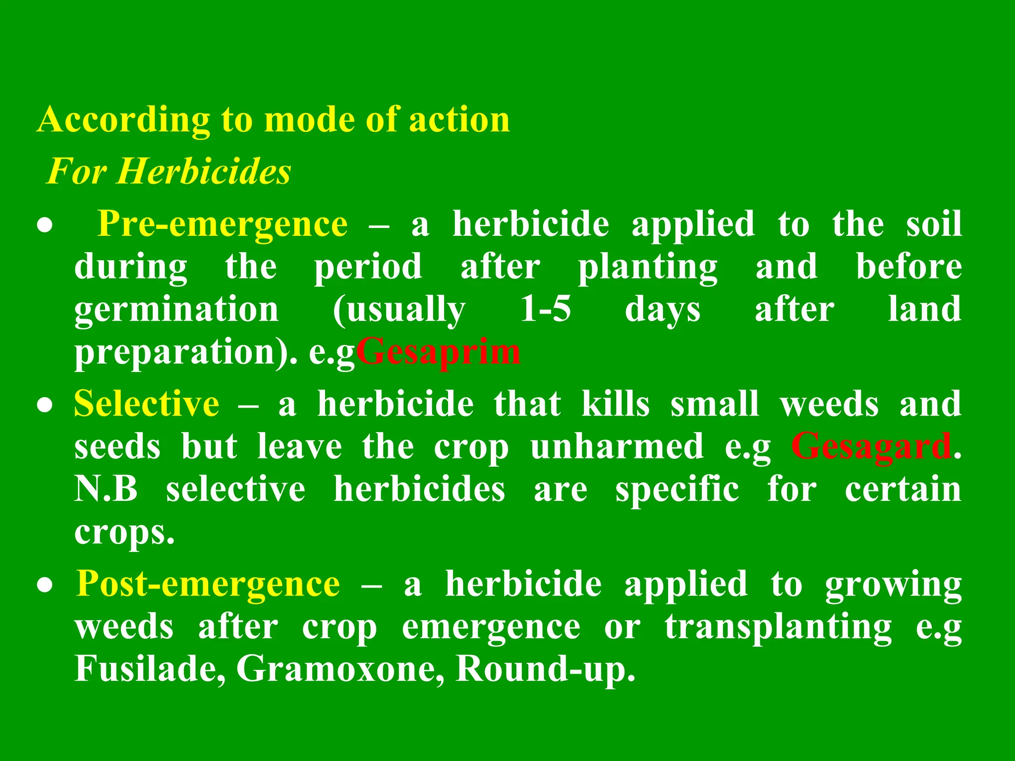 pesticide_classification including herbicides | PDF