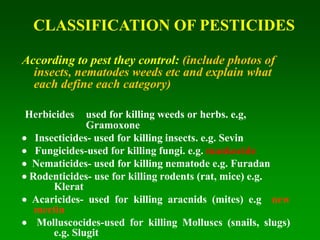 pesticide_classification including herbicides | PPT