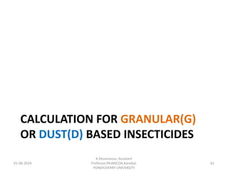pesticide formulations and calculation of the doses | PPT