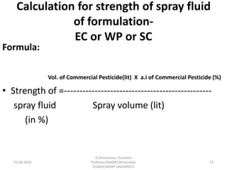 pesticide formulations and calculation of the doses | PPT
