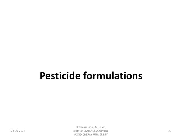 Pesticide formulation and calculation.ppt | Gardening | Home & Garden