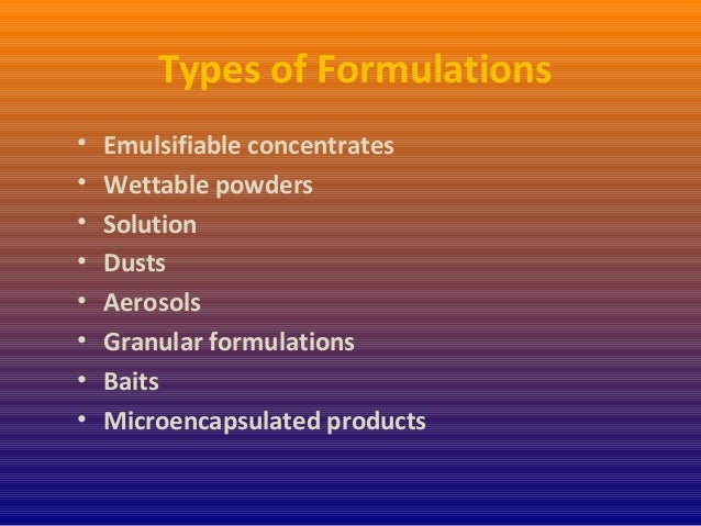 Pesticide formulations