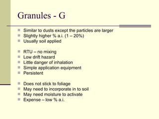 Pesticide Formulations | PPT