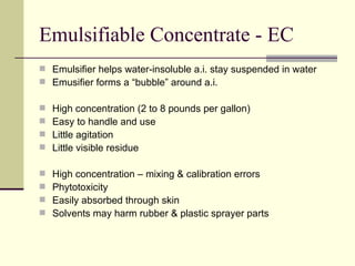 Pesticide Formulations | PPT