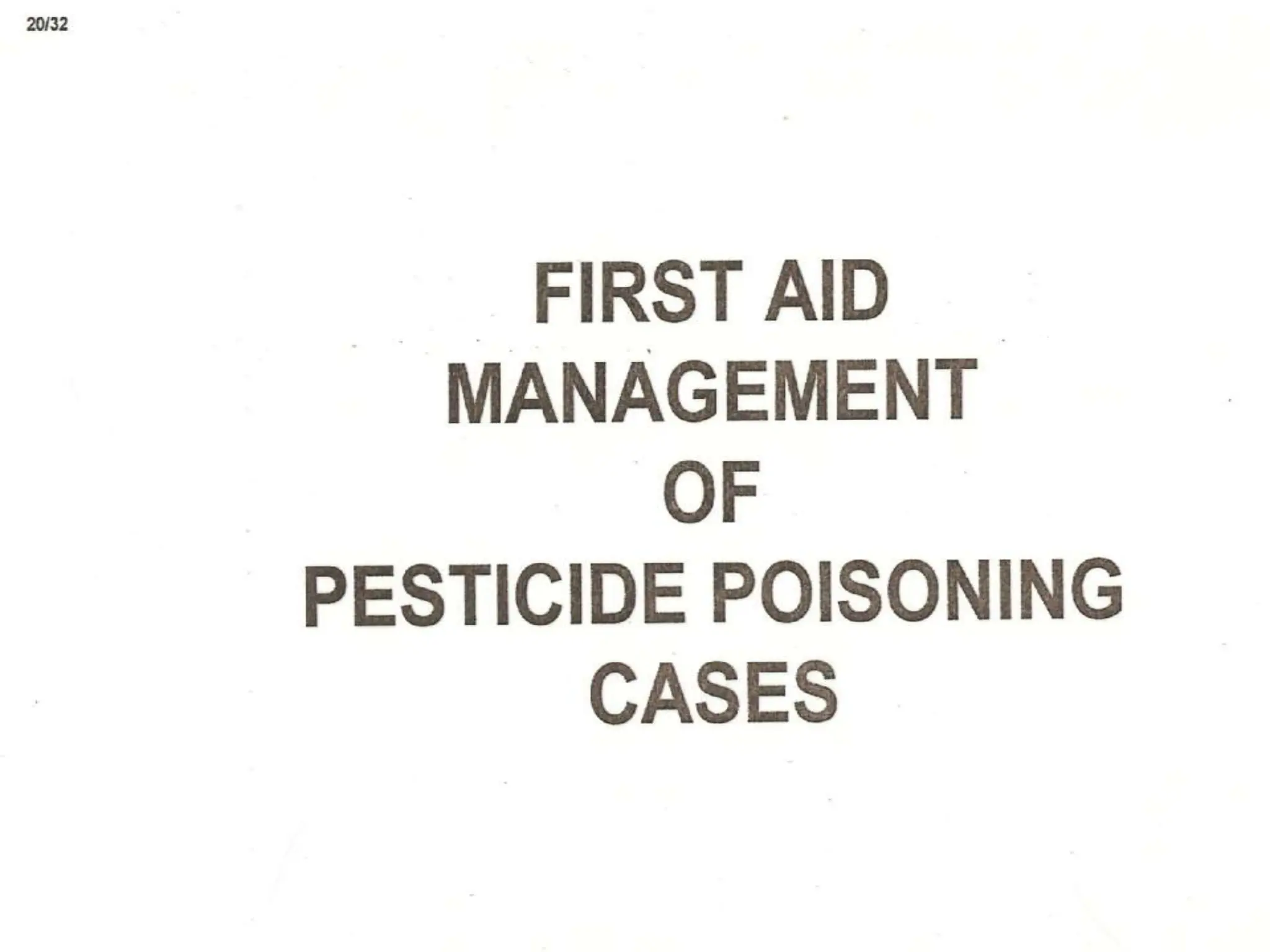 Pesticide Poisoning & First Aid.powerpoint | PPT
