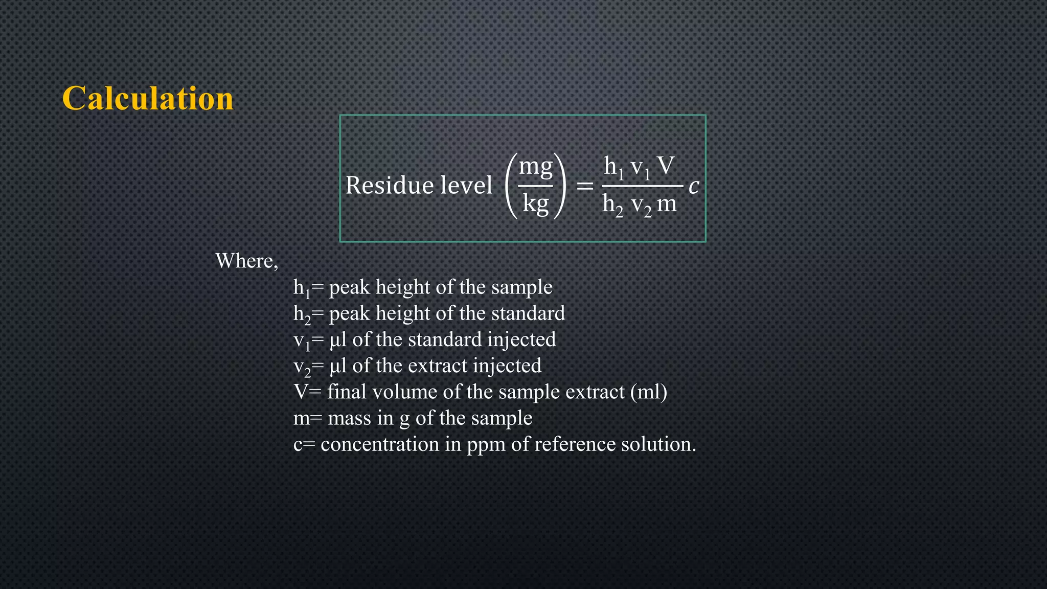 Pesticide residue analysis | PPTX
