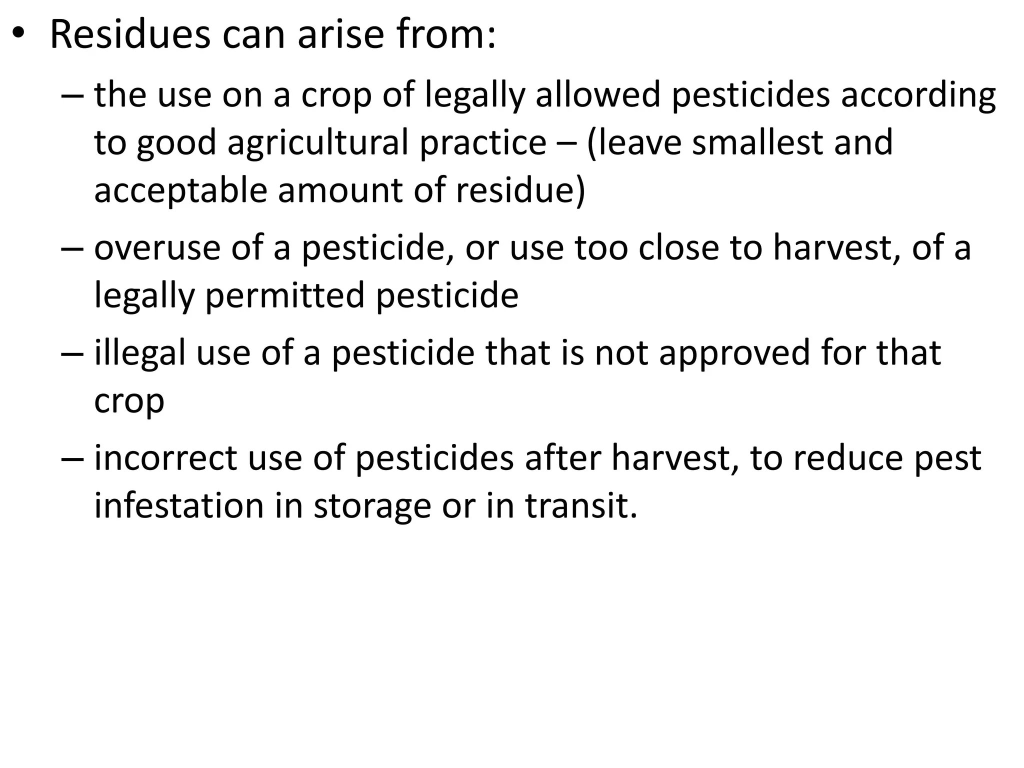 Pesticide residues in food | PPTX