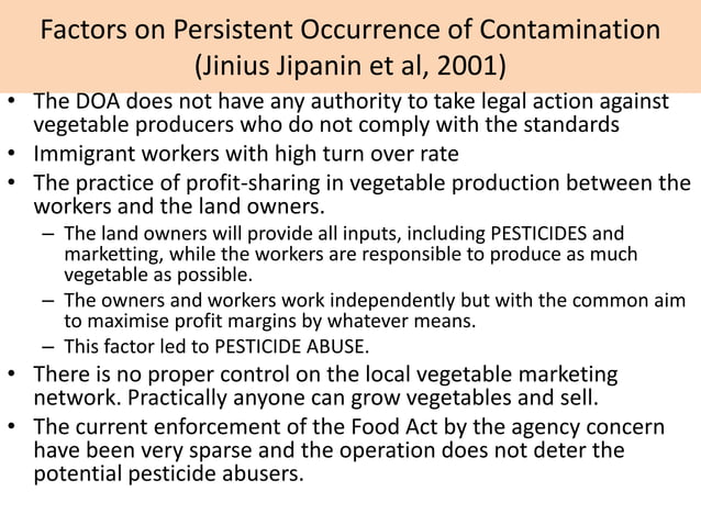 Residues Of Pesticides, Animal Feed Additives And Veterinary Drugs In ...