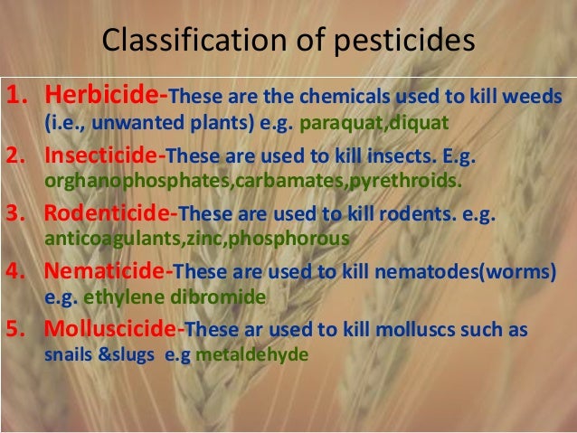 pesticides and organophosphate poisoining.