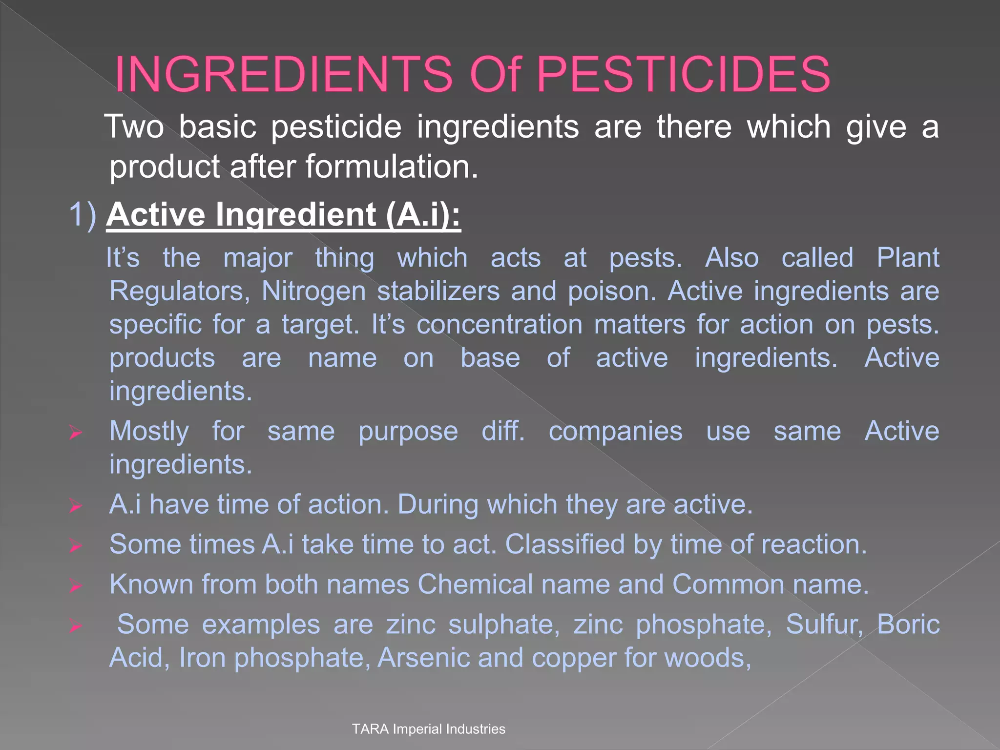 Pesticides And Formulations | PPTX