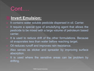 Pesticides And Formulations | PPTX