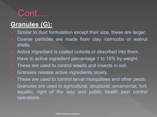 Pesticides And Formulations | PPTX