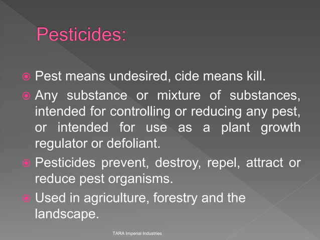 Pesticides And Formulations | PPTX