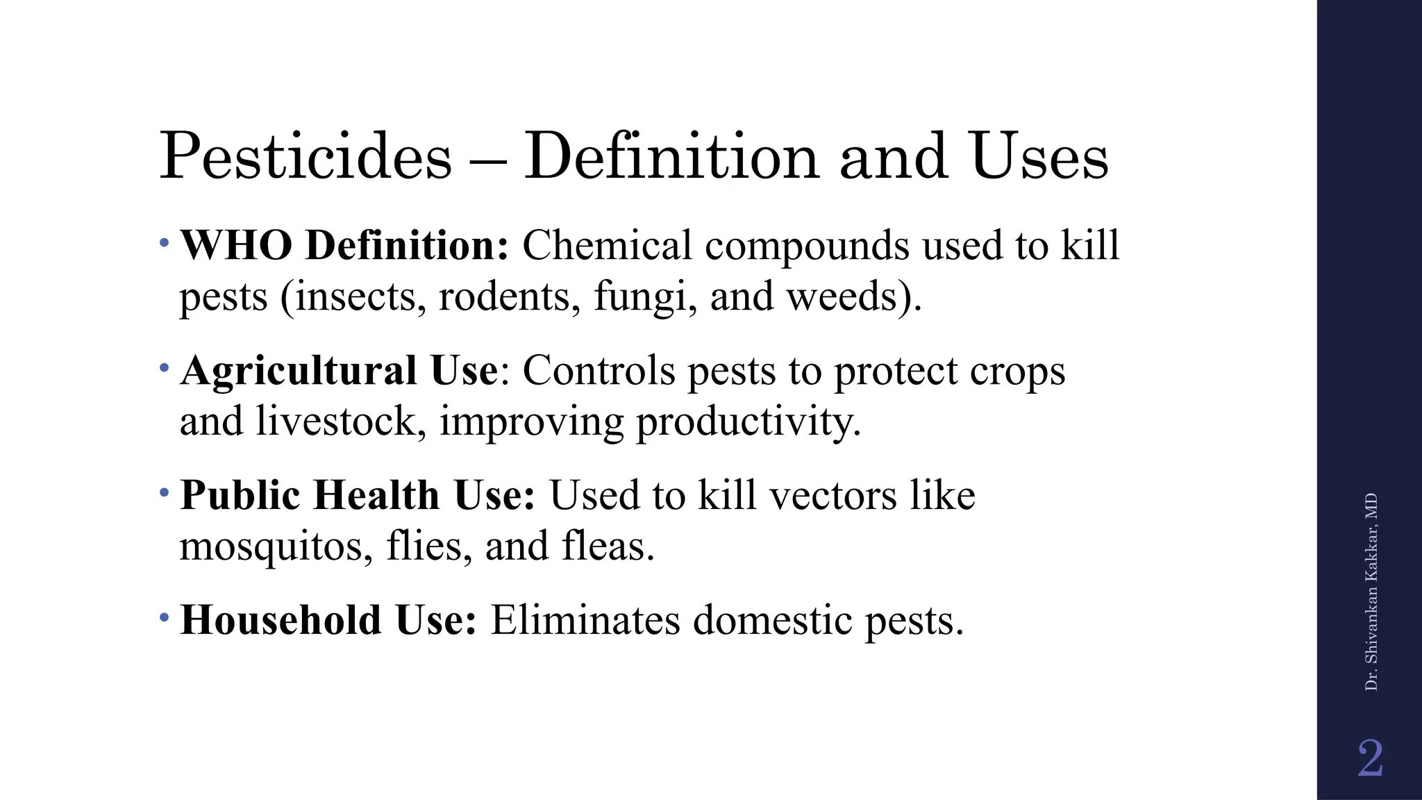 Occupational and Environmental Pesticides | PPTX