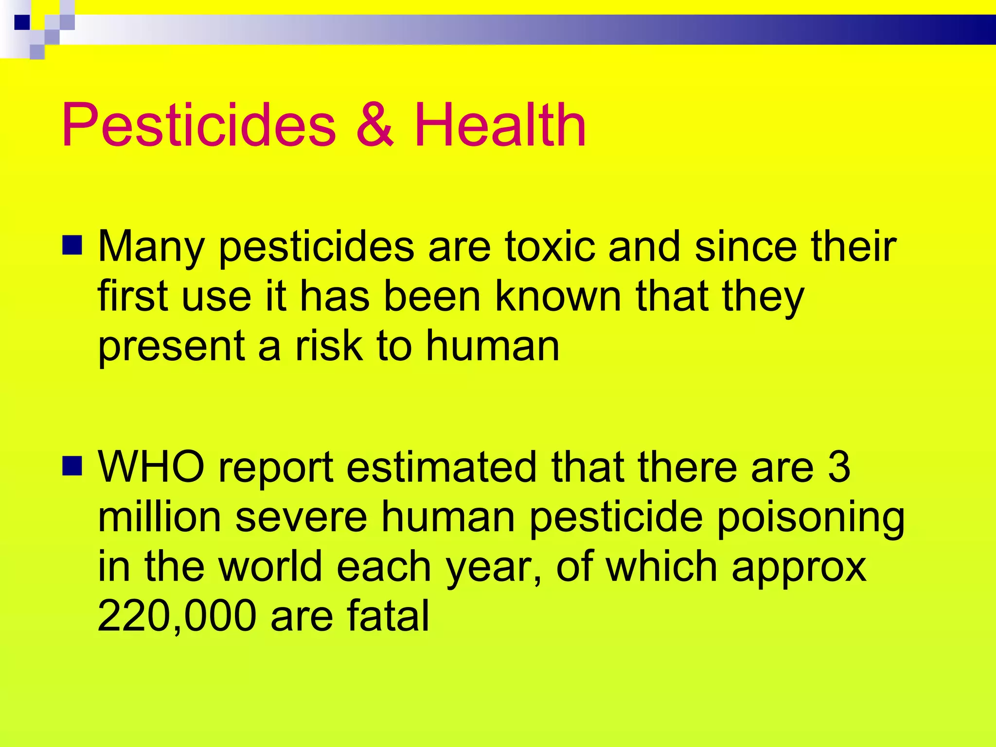 Pesticides & Health | PPT
