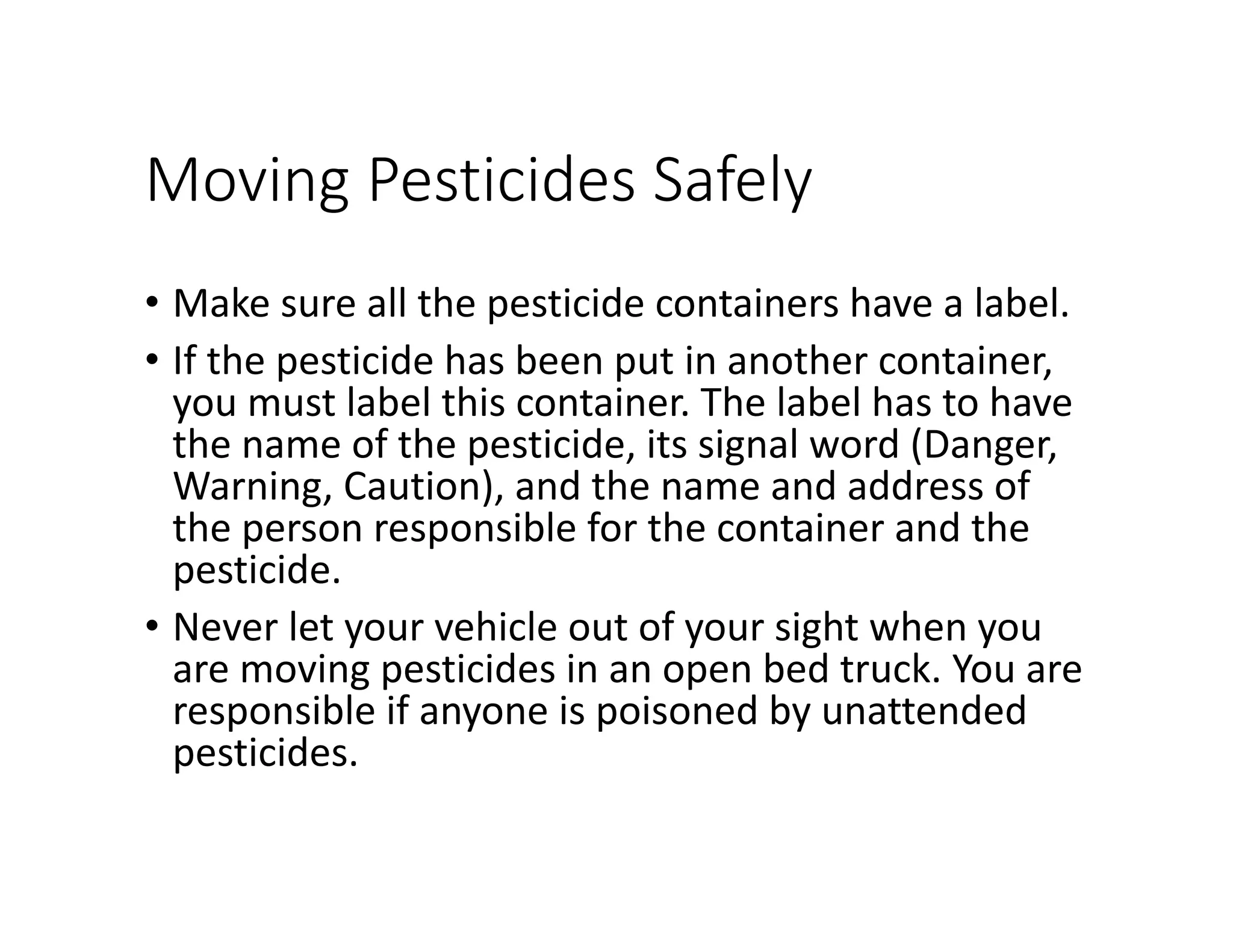 Pesticide Safety | PDF
