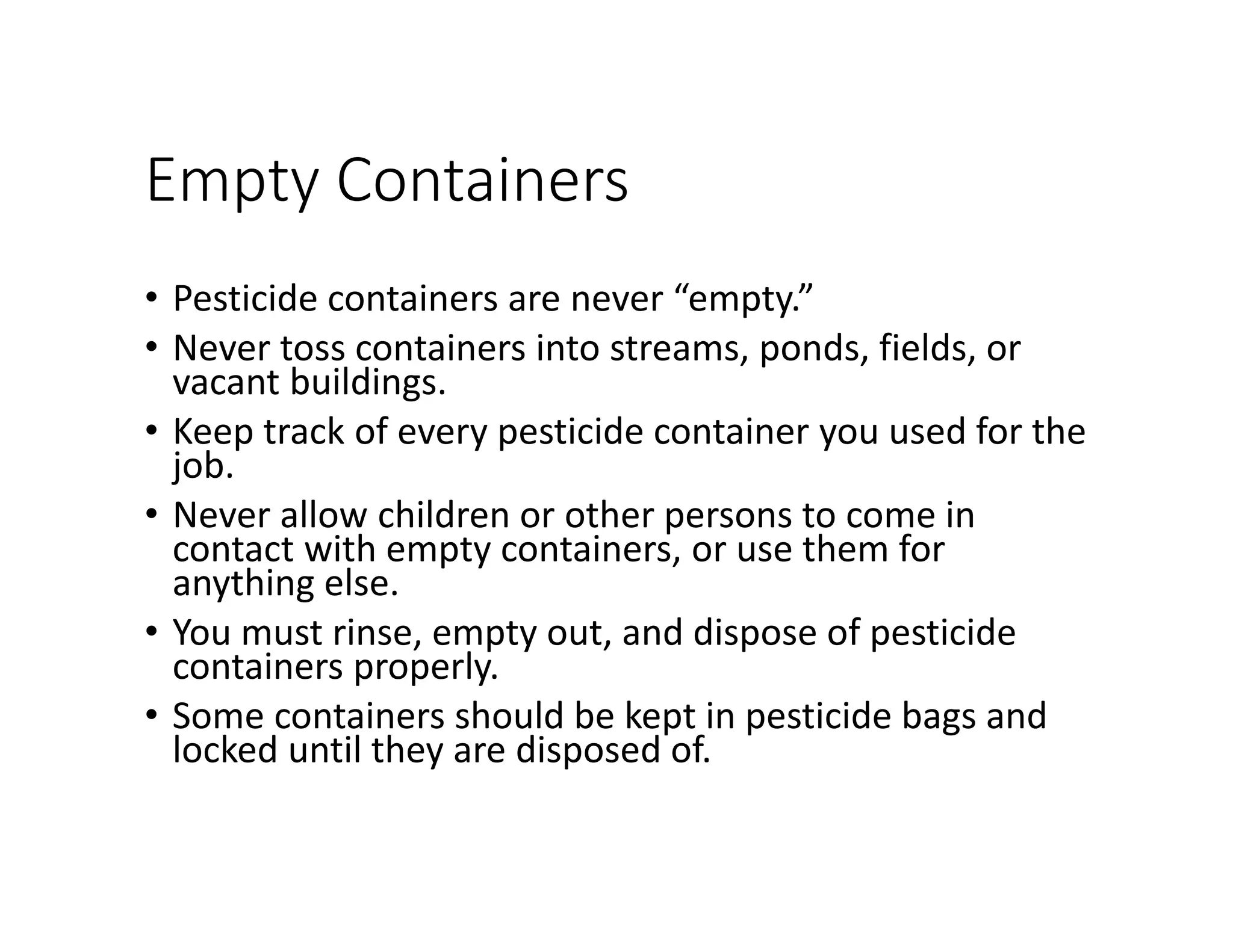 Pesticide Safety | PDF