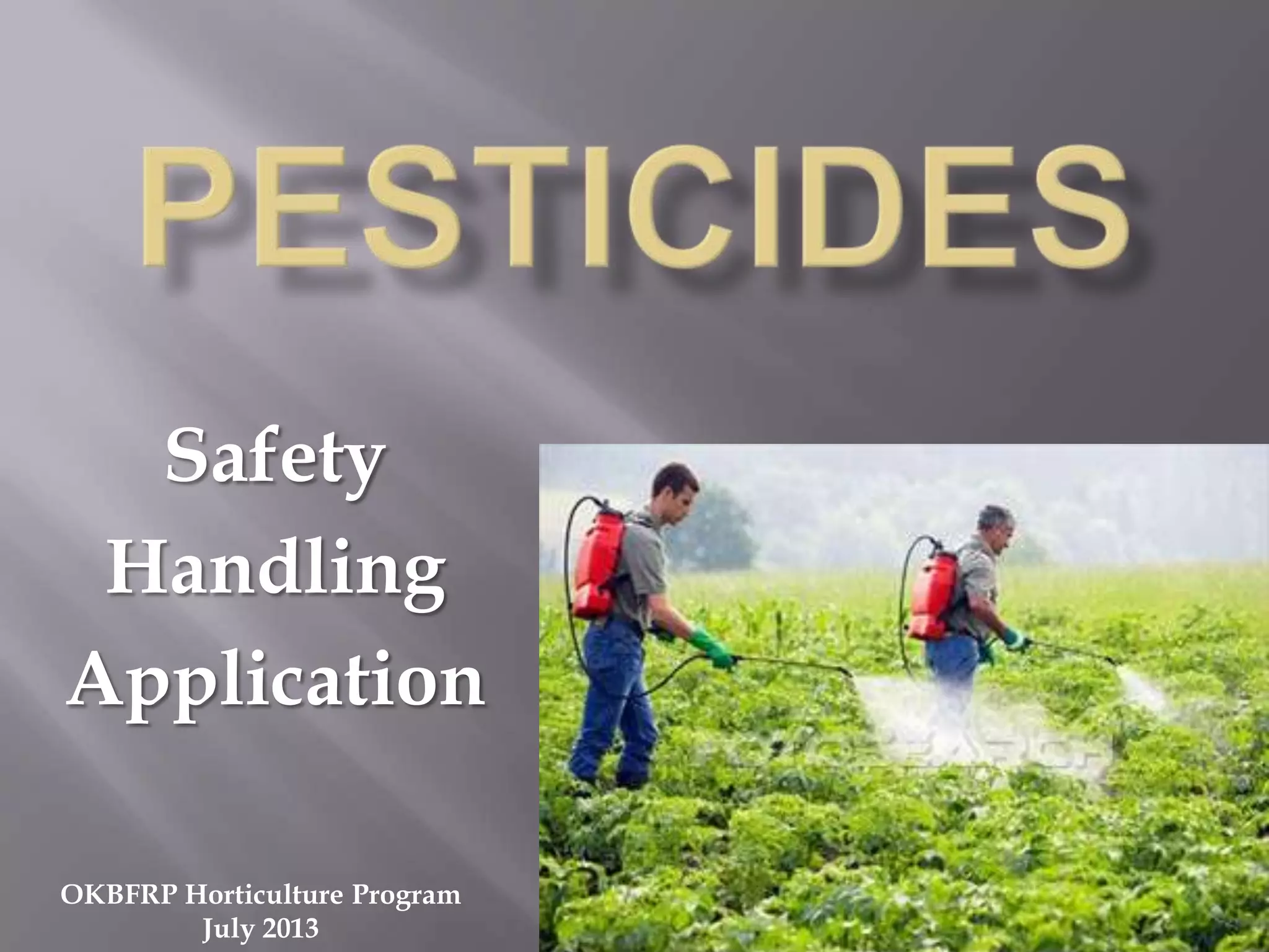 Pesticides: Safety, Handling, Application | PPTX