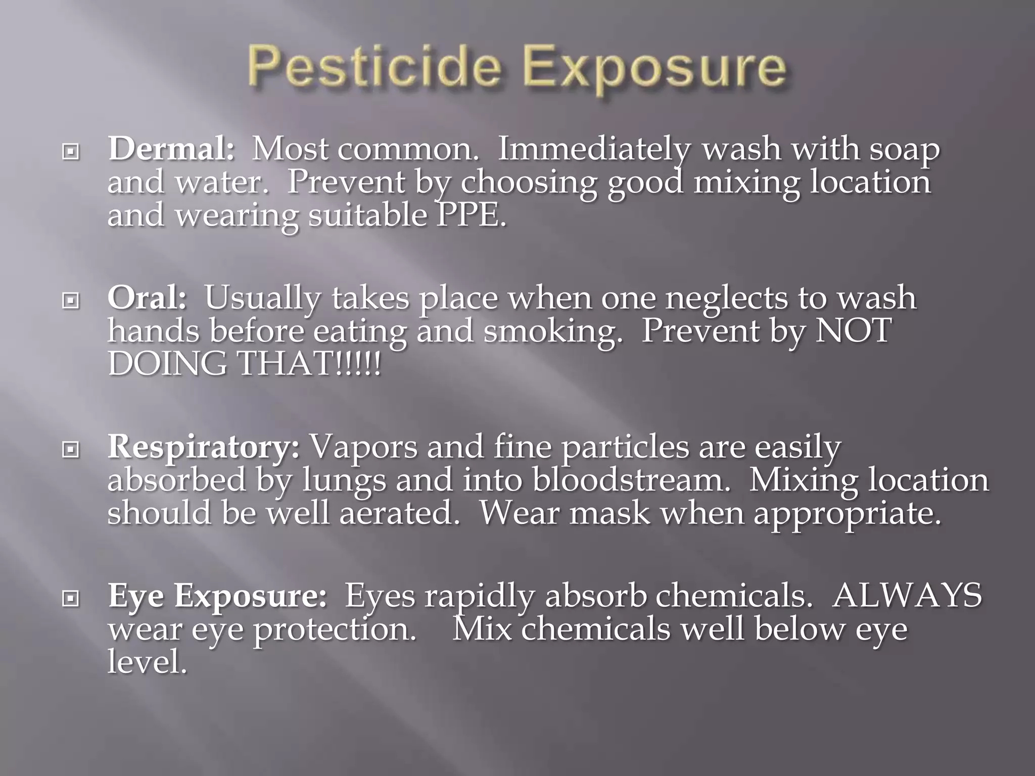 Pesticides: Safety, Handling, Application | PPTX