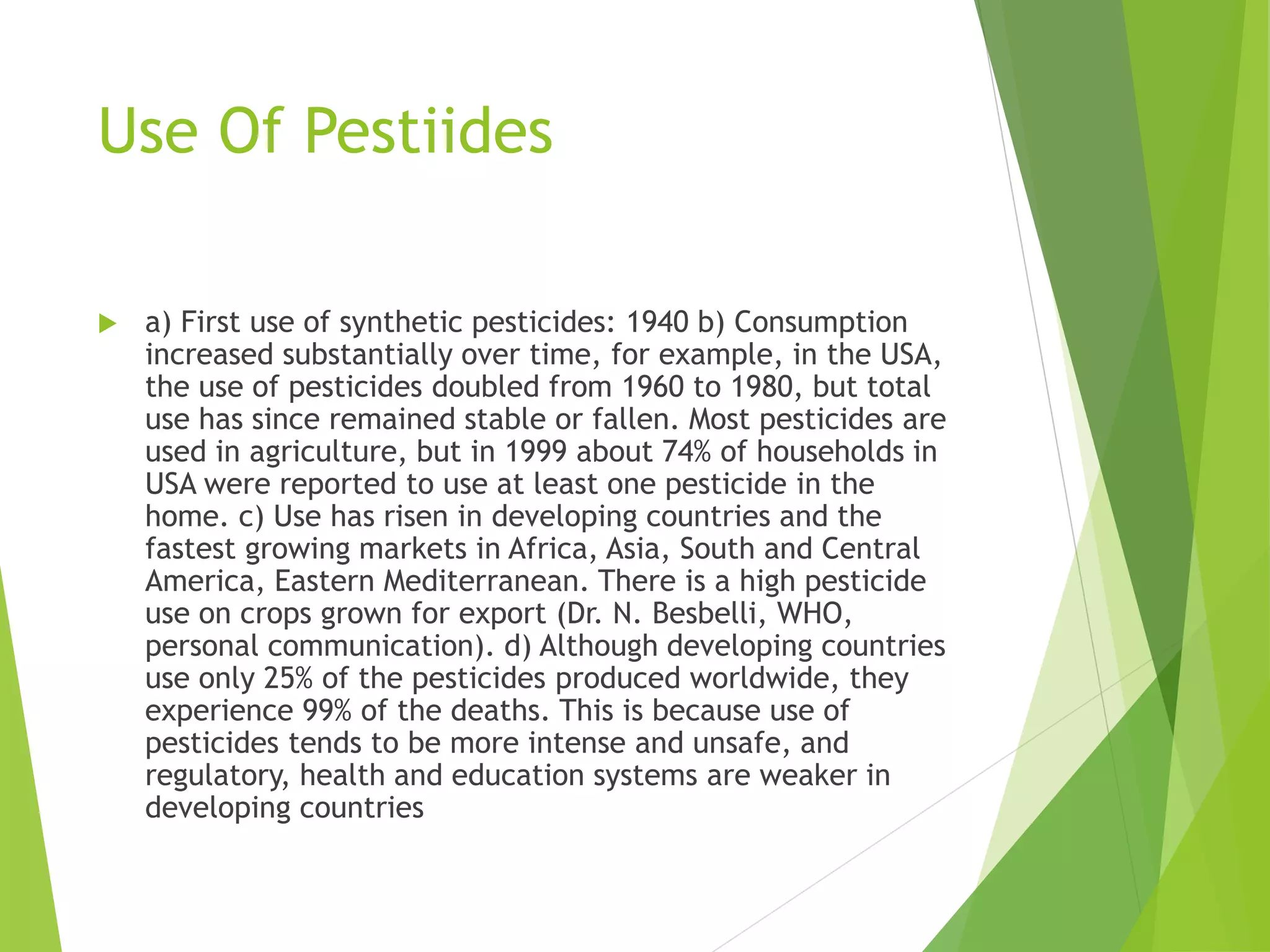 Pesticides and environment By Mr Allah Dad Khan Visiting Professor the ...
