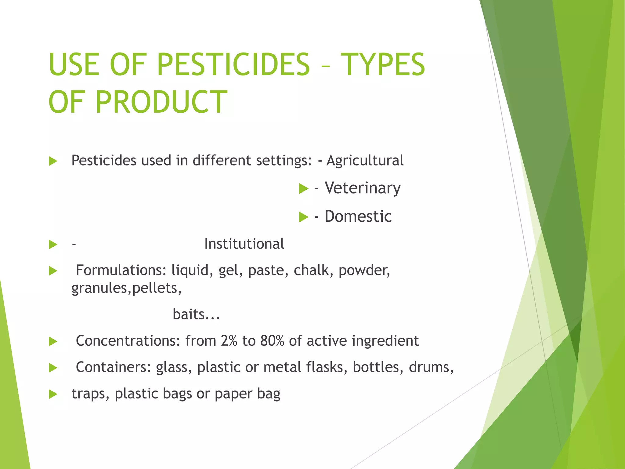 Pesticides and environment By Mr Allah Dad Khan Visiting Professor the ...