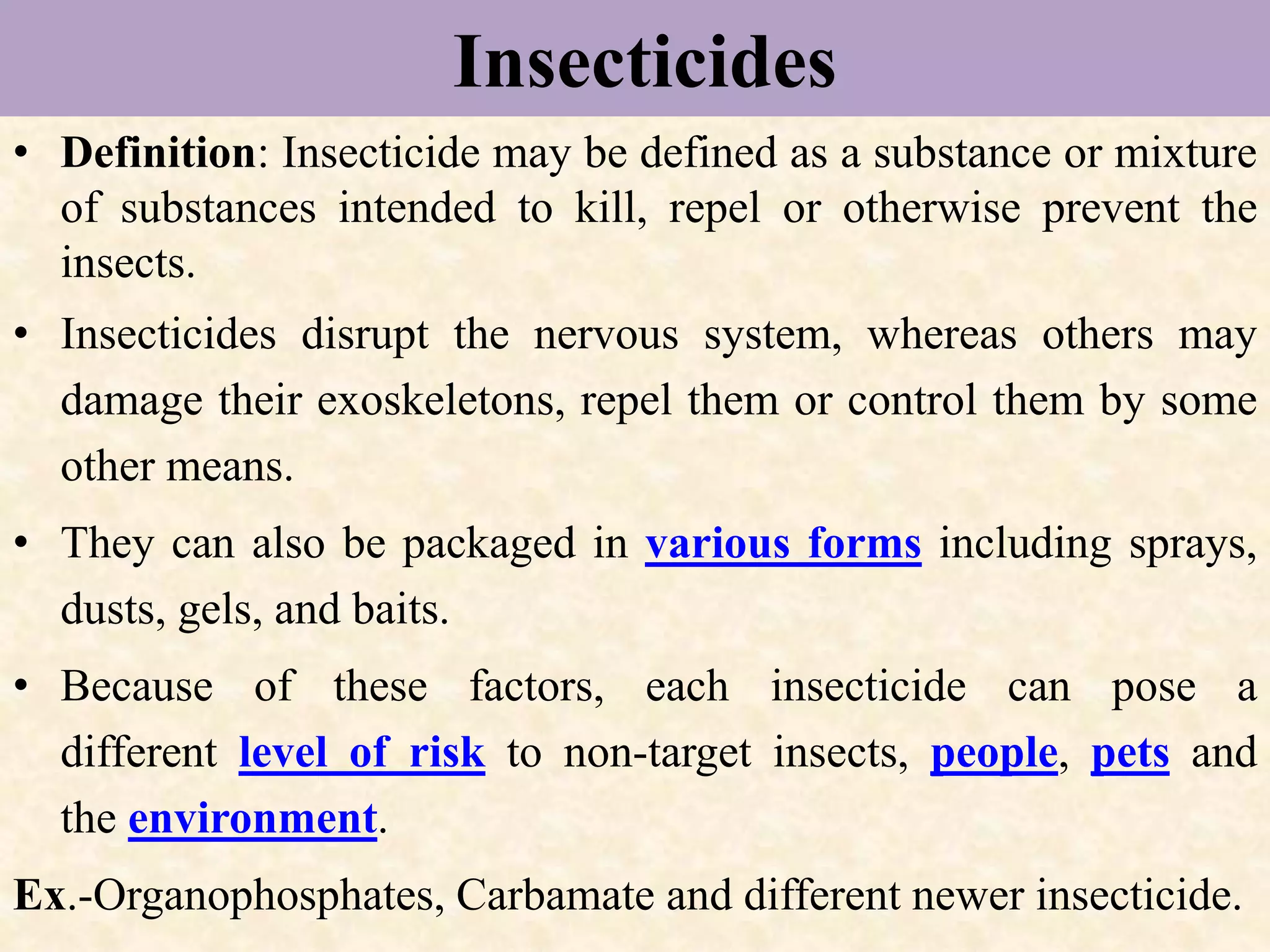 Pesticides use in agriculture: benefits, risks and safety | PPTX