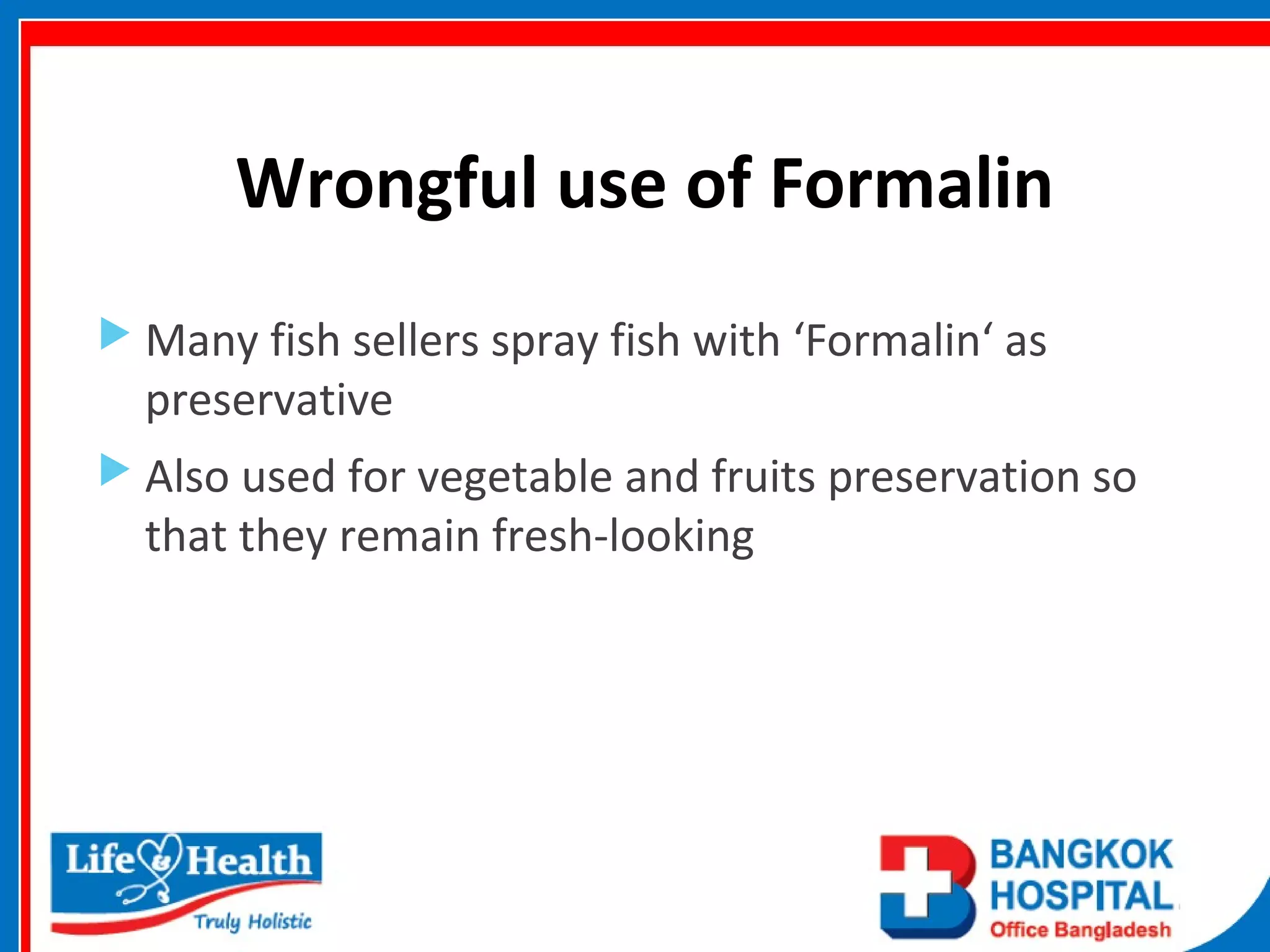Health Hazards of formalin and pesticides | PPS