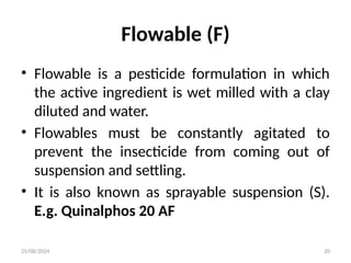 different types of Pesticides formulations | PPTX