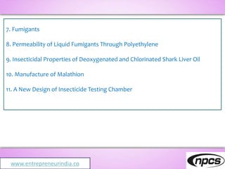 Formulation & Manufacturing Processes for Production of Pesticides ...