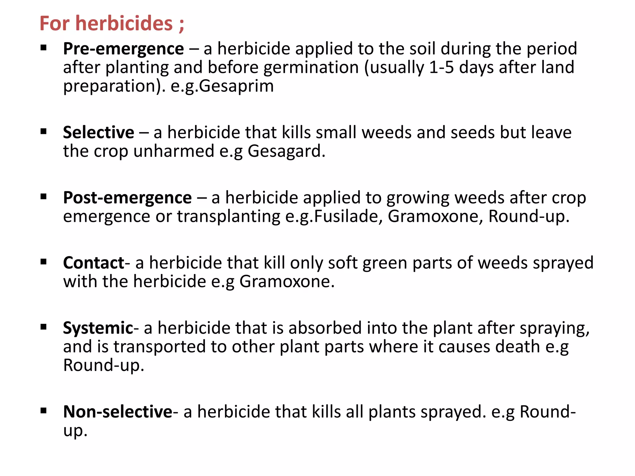 Pesticides – types and categories | PPTX