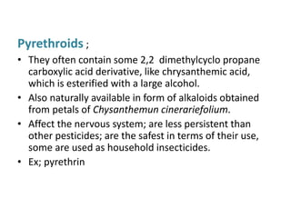 Pesticides – types and categories | PPTX