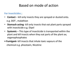 Pesticides – types and categories | PPTX