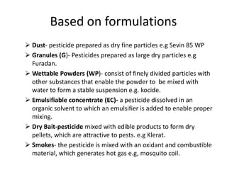 Pesticides – types and categories | PPTX