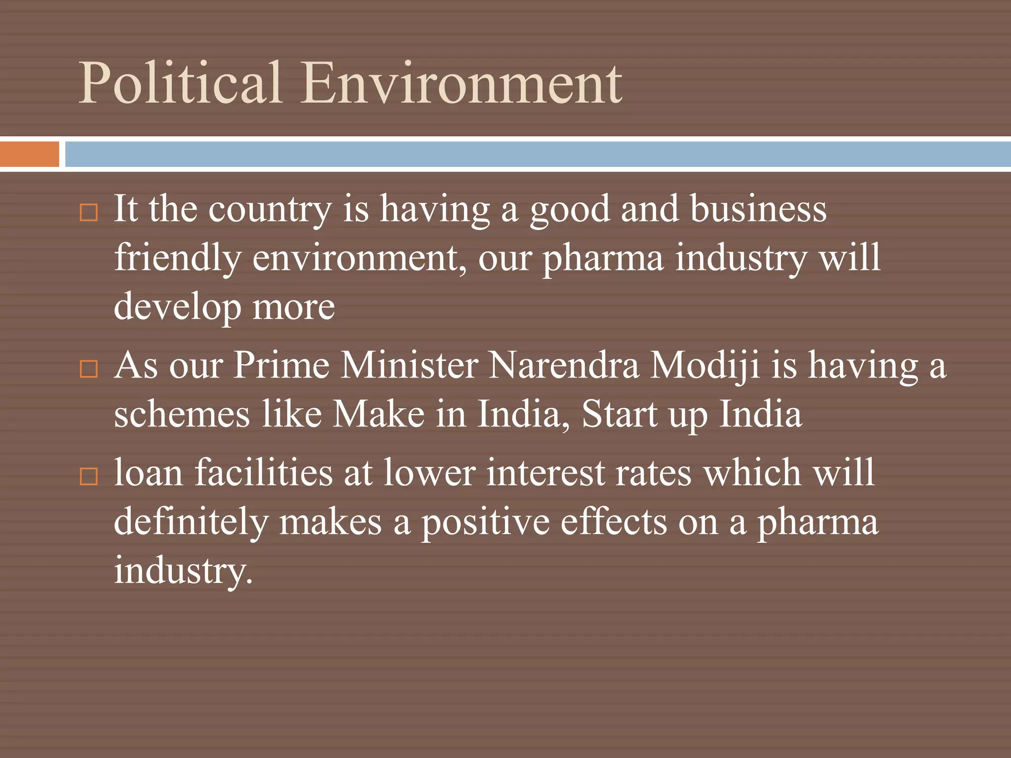 Pestle analysis on pharmaceutical industry | PPTX