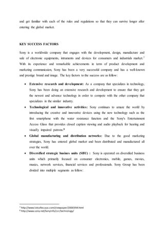 Pestle Analysis for Sony Corporation | DOCX | Business | Business and ...