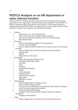 Pestle analysis micro site | DOC