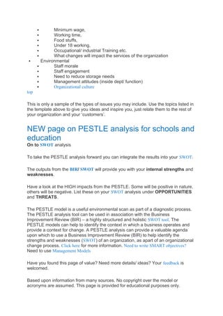 Pestle analysis micro site | DOC