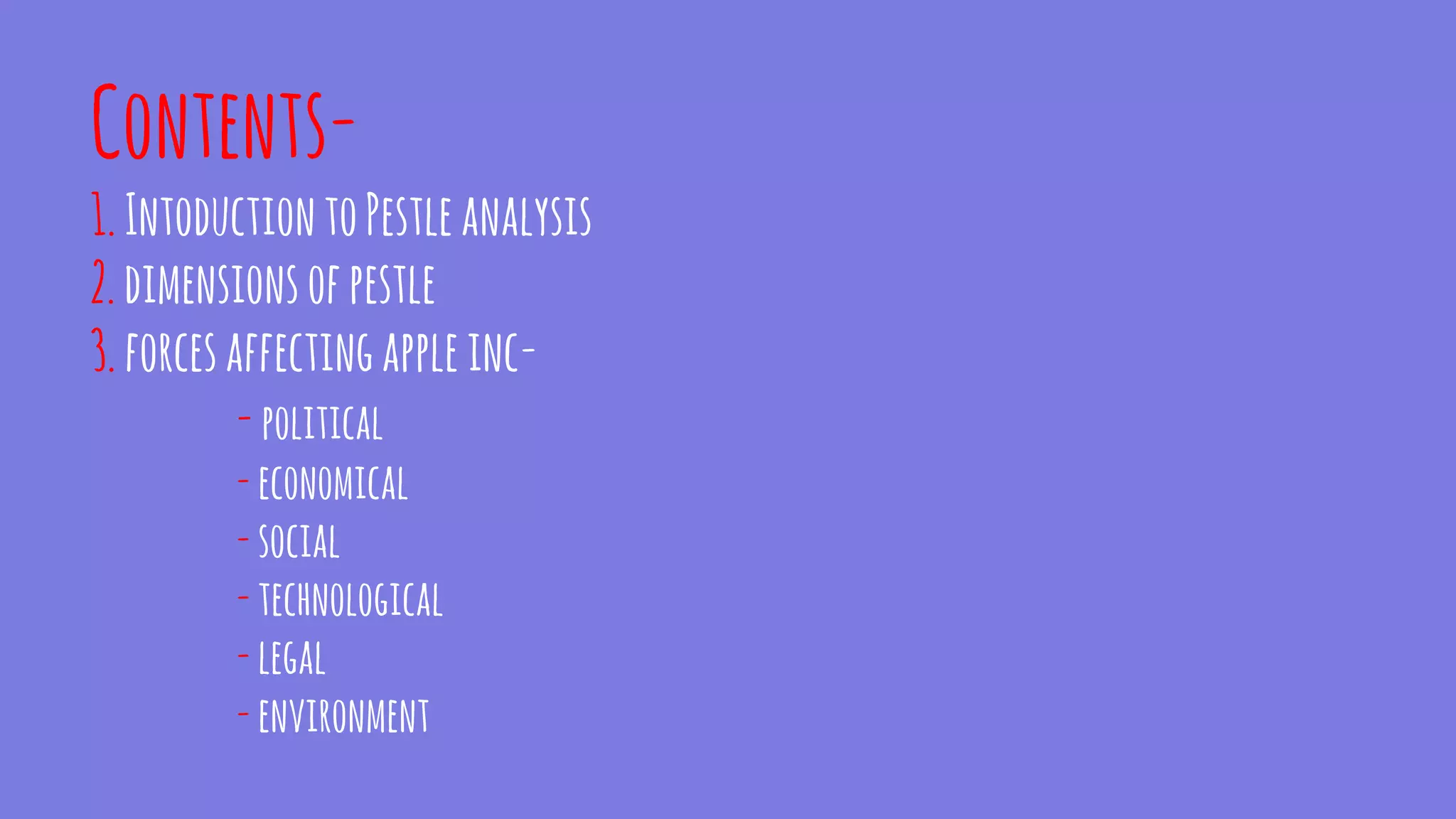 Pestle analysis of apple | PPTX