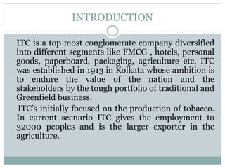 Pestle analysis, BCG matrix, And Porter's five forces analysis of ITD ...