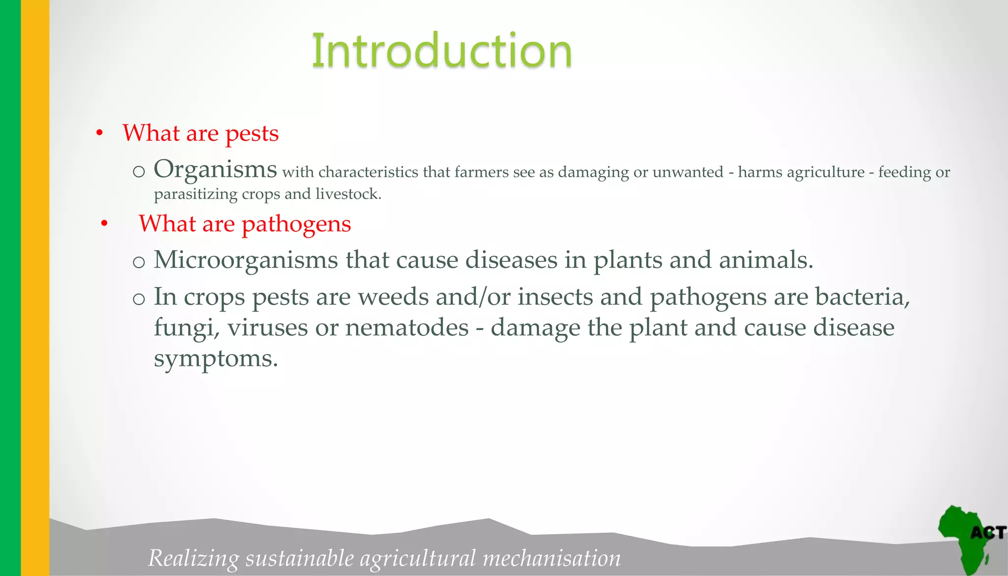 Pest management in Conservation Agriculture | PPTX