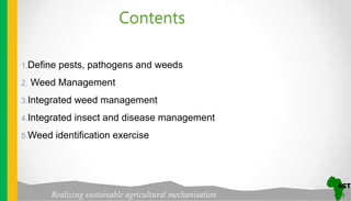 Pest management in Conservation Agriculture | PPTX