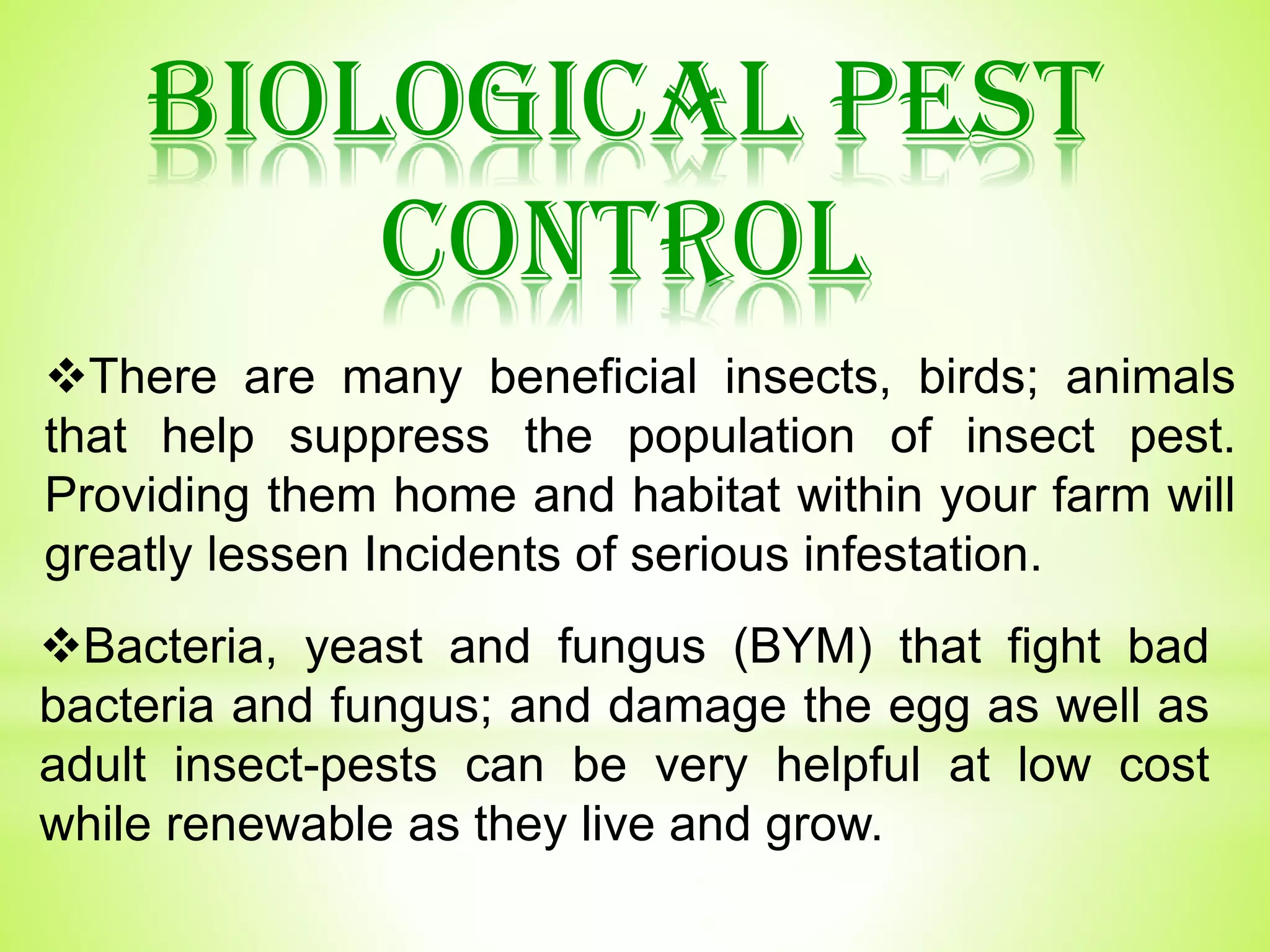 Pest management in organic farming | PPTX