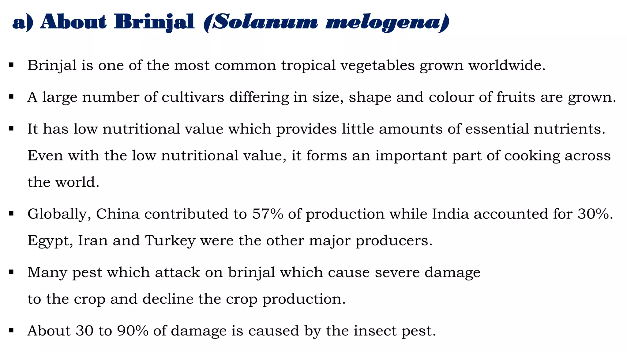 Pest of Brinjal | PDF