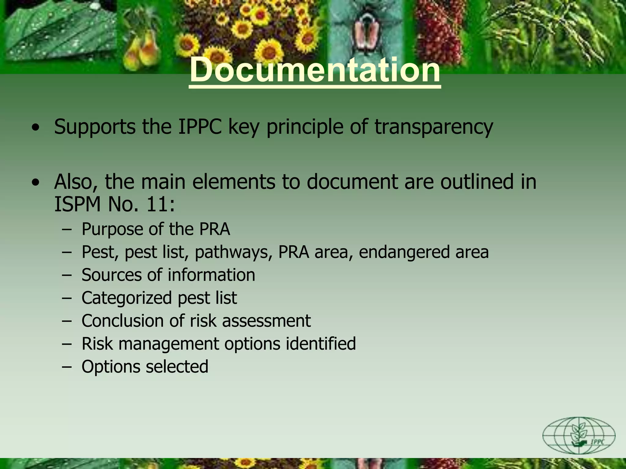 Pest risk analysis | PPTX
