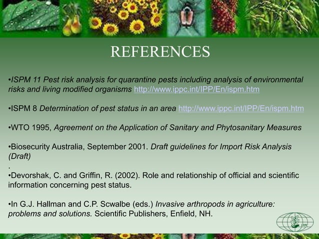 Pest risk analysis | PPTX