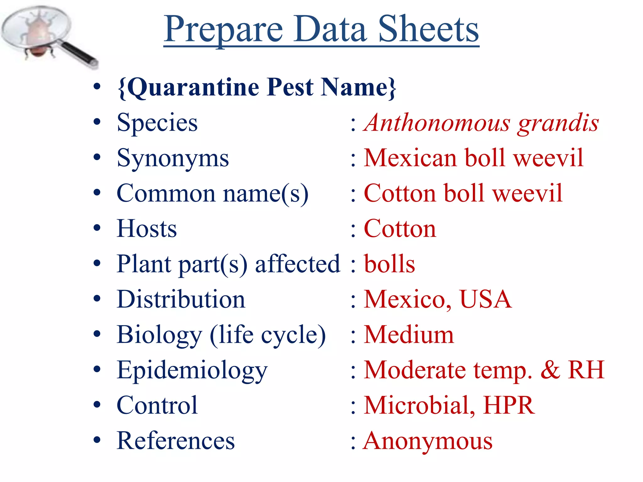 Pest risk analysis | PPTX