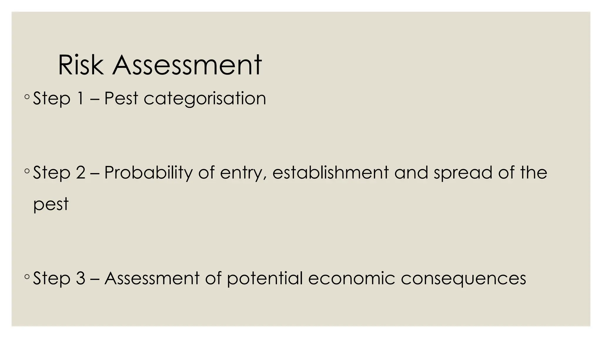 Pest Risk Analysis for trade purpose in Agriculture | PPTX